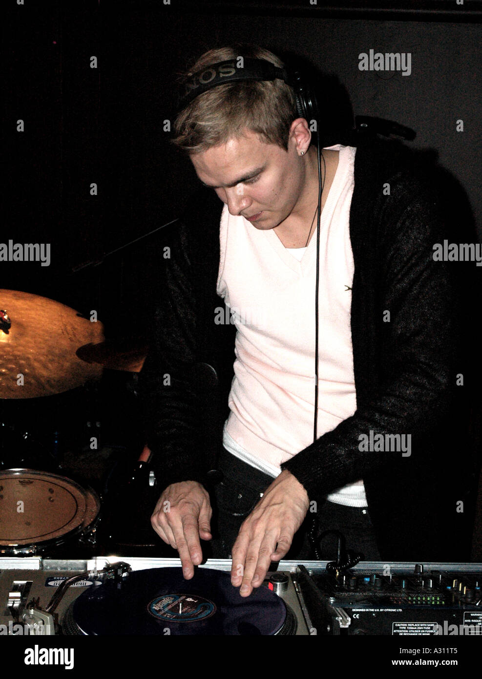DJ in club Stock Photo - Alamy