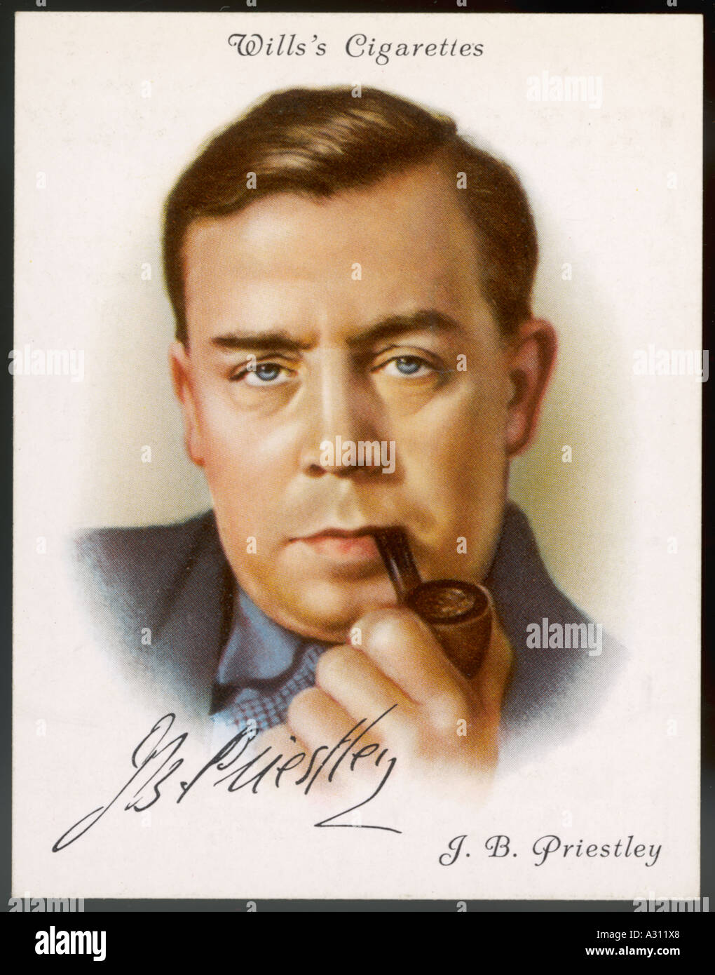 Jb Priestley Cig Card Stock Photo - Alamy