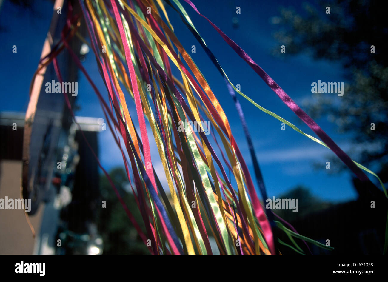 Colorful ribbons in the wind Stock Photo - Alamy