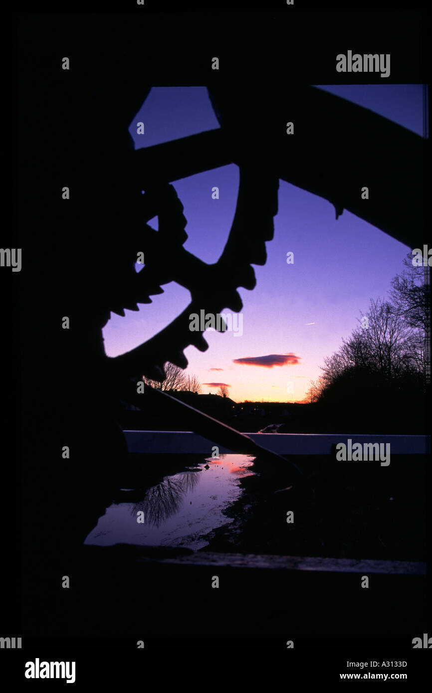 Canal Gates at Sunrise Stock Photo - Alamy