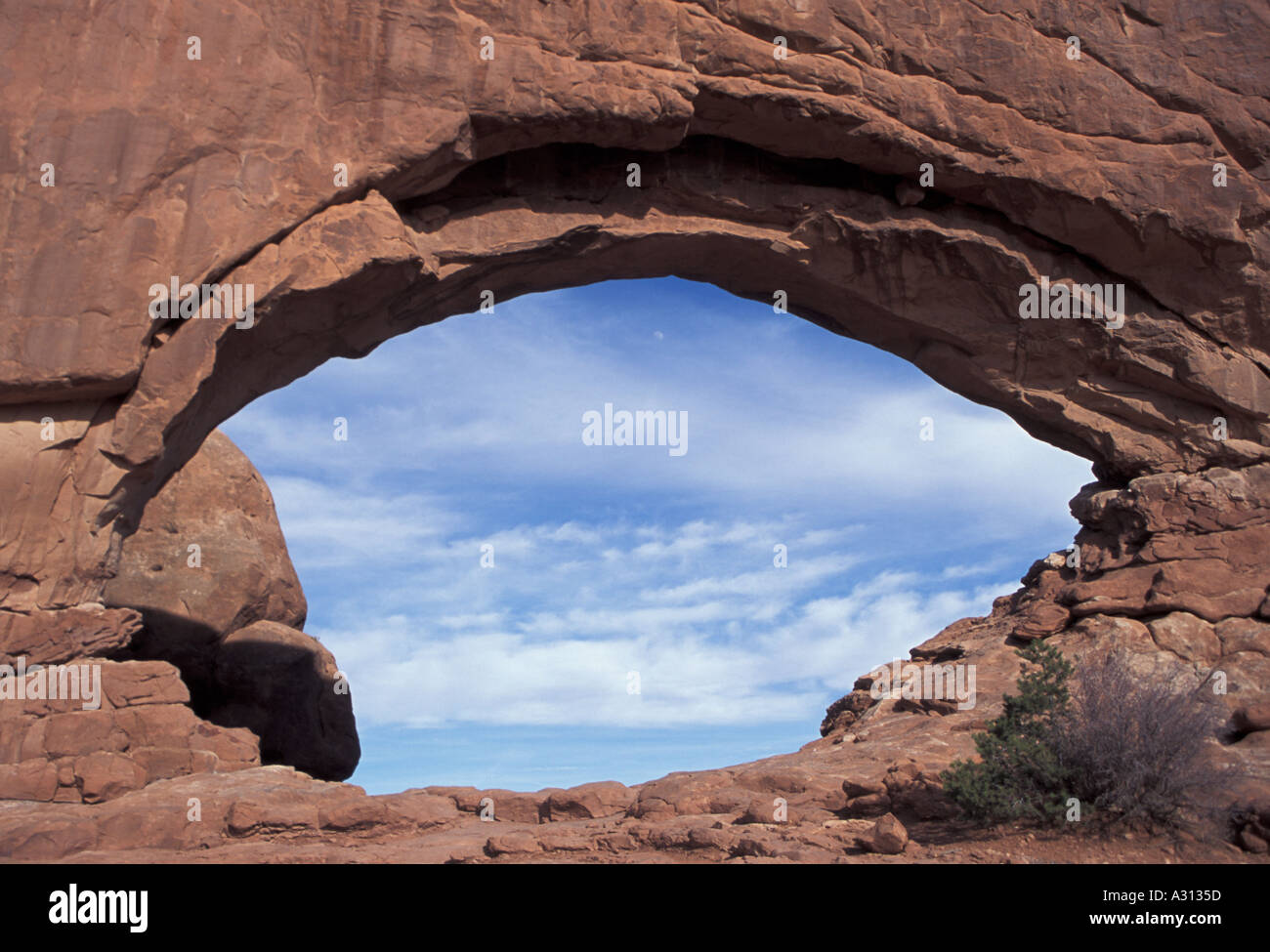 North Window Arches National Park Utah United States of America Stock ...