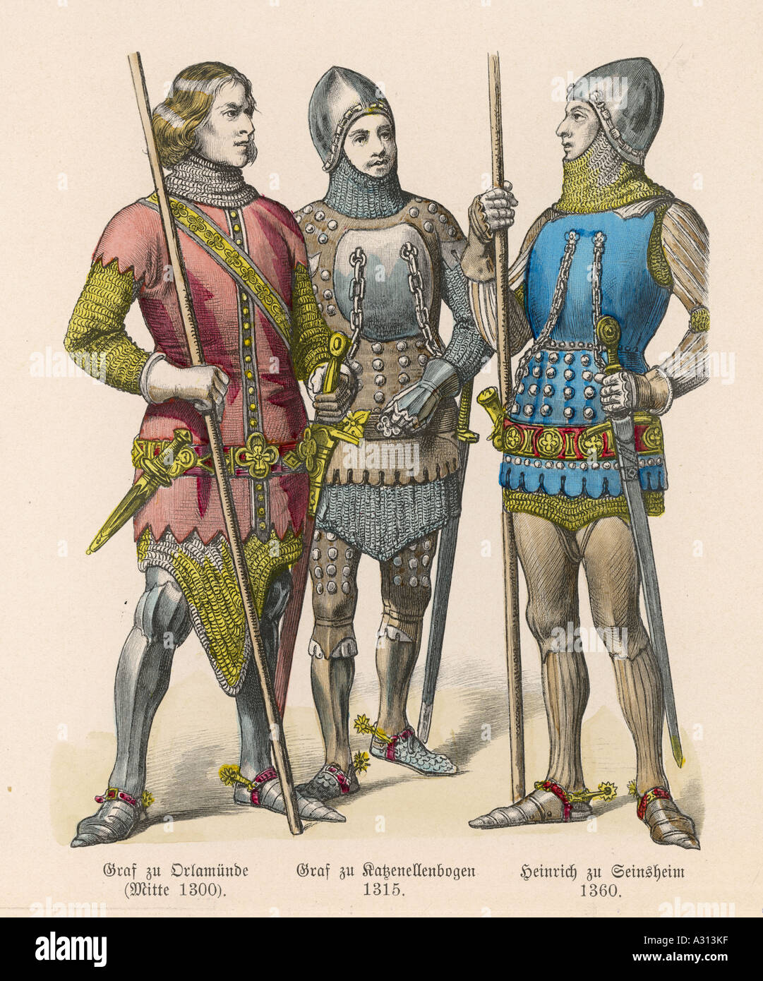 German Knights 14th C Stock Photo - Alamy