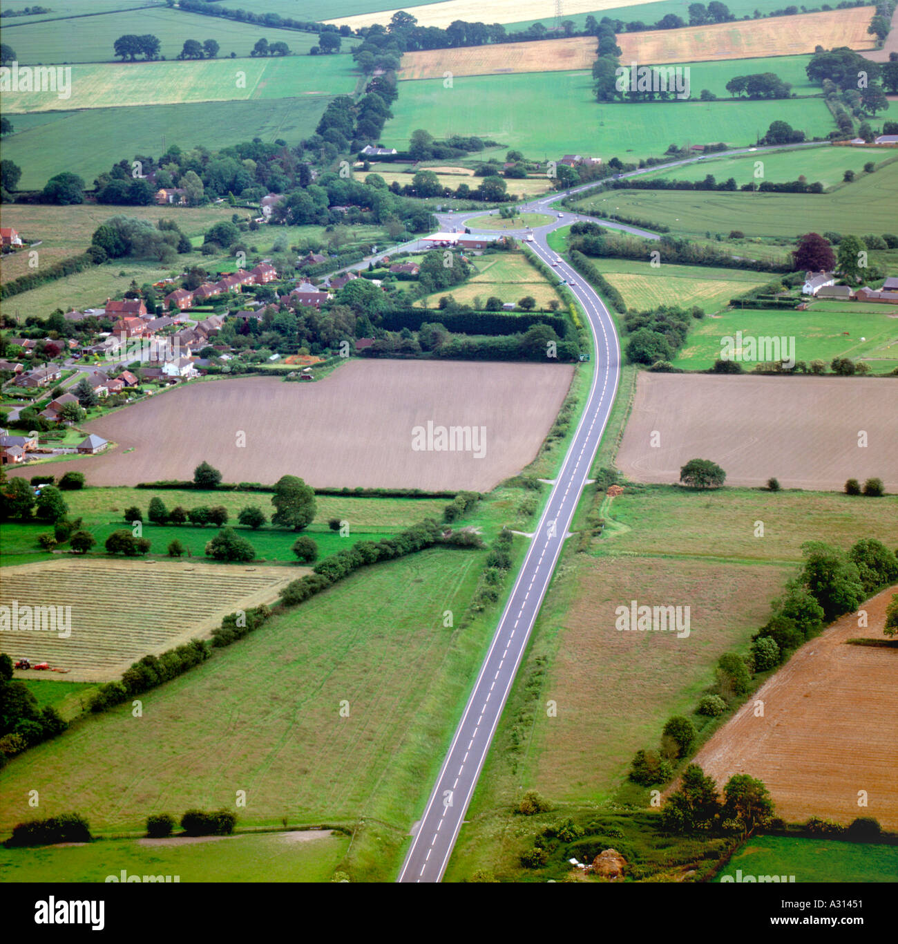 Aerial View of Road No A346 Nr Savernake Forest Wiltshire UK Stock ...