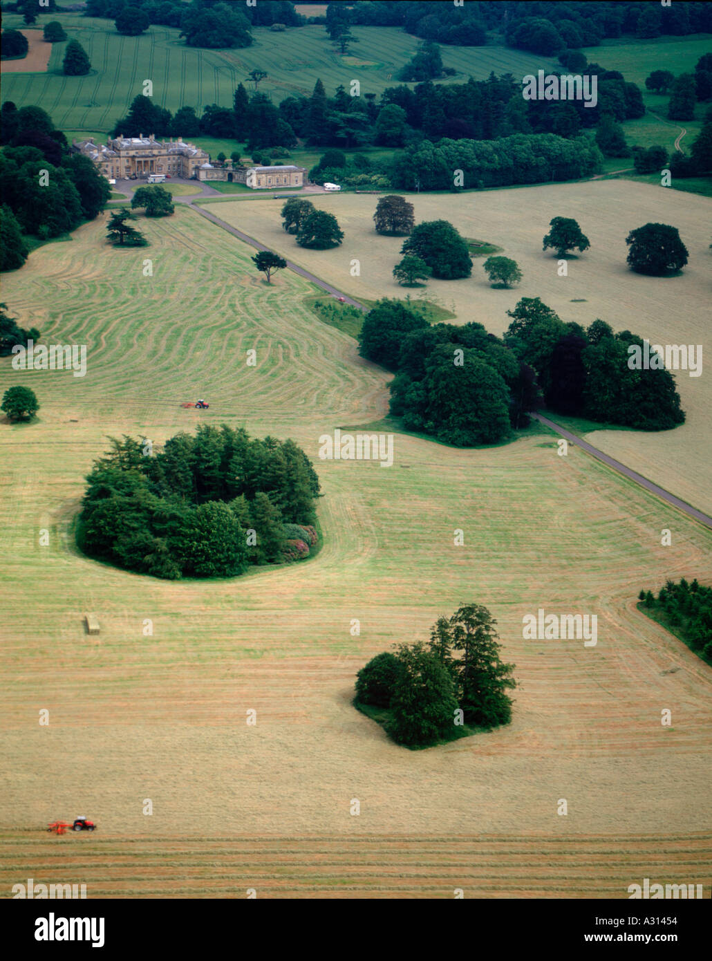Aerial View of Tottenham Park and House Nr Savernake Forest Wiltshire ...