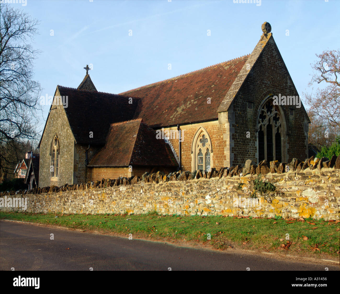 English Country Church at Churt Surrey UK Stock Photo - Alamy