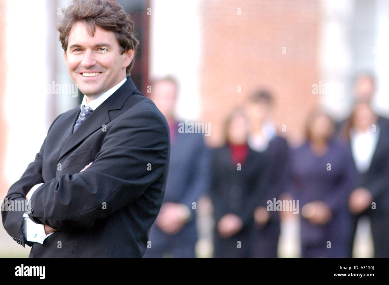 Royalty free photograph of British young business man outside office ...