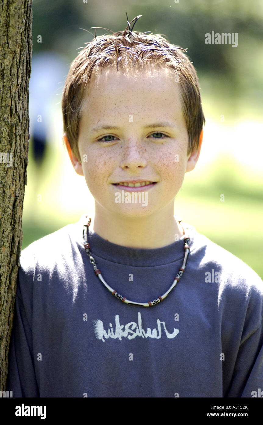Royalty free photograph of young British boy school student portrait in ...