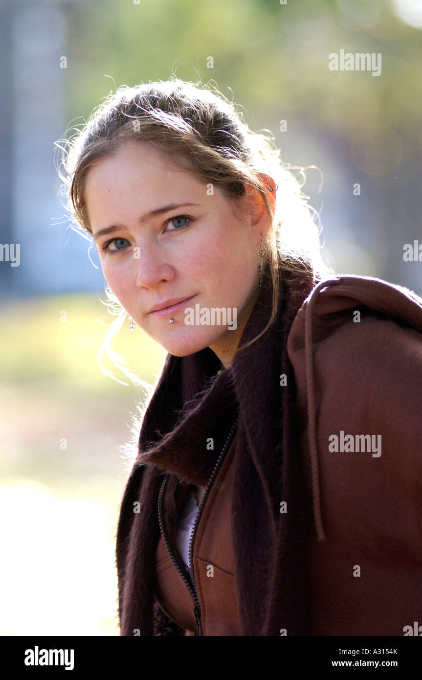 Royalty free photograph of British female student portrait in London ...
