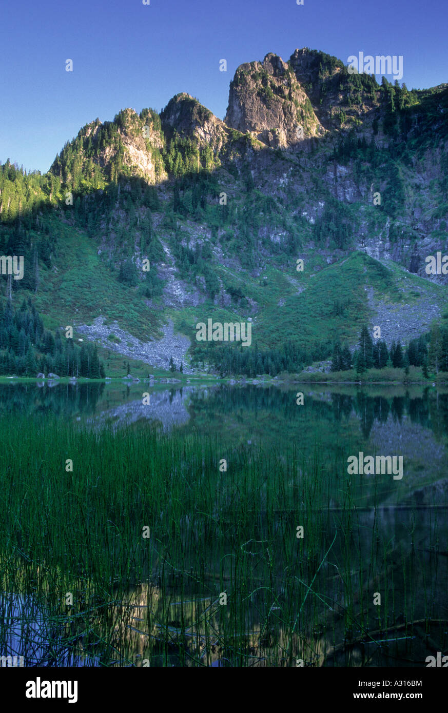 Heather Lake in the Mount Baker Snoqualmie National Forest, Cascade ...