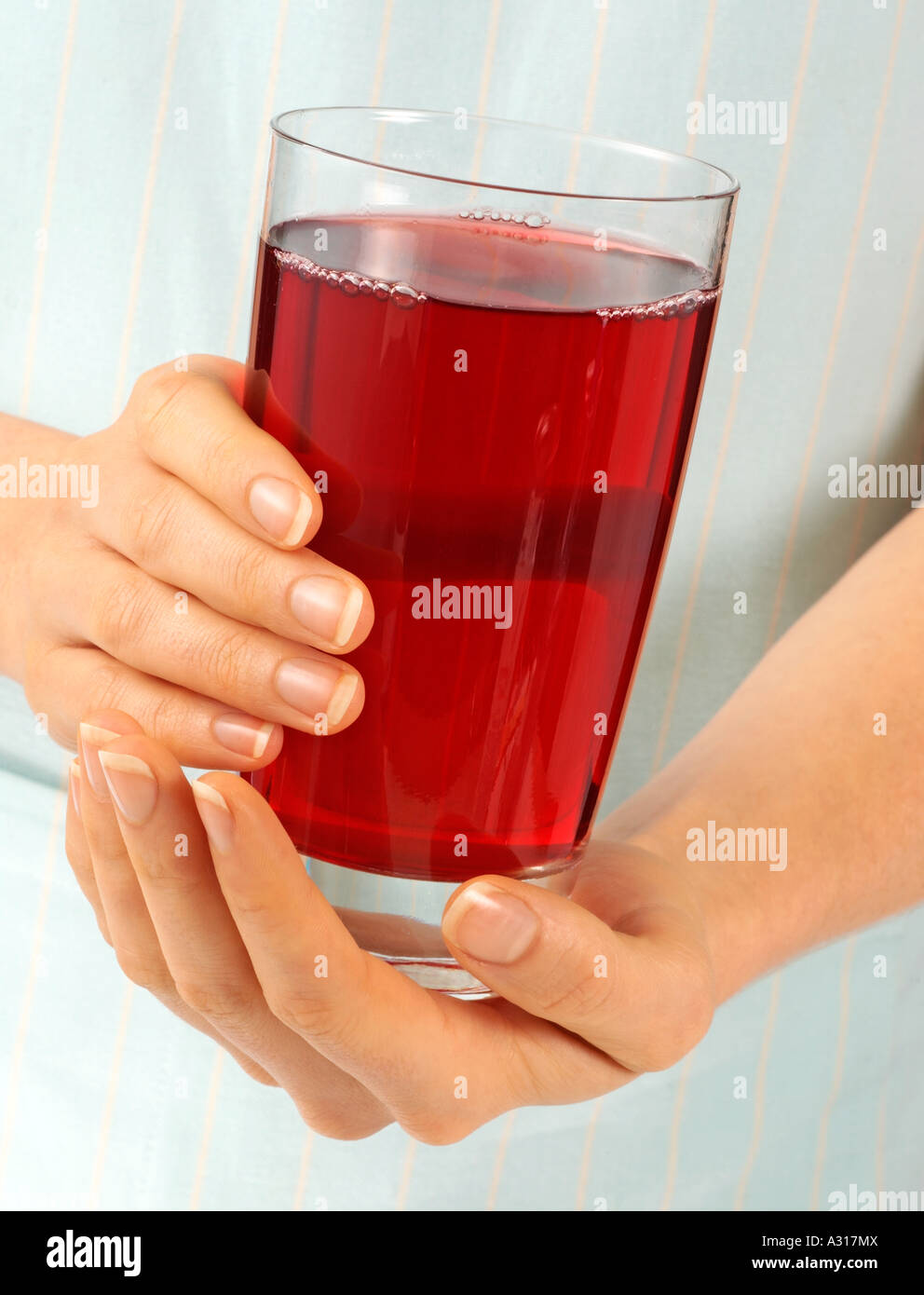 Woman young red juice hi-res stock photography and images - Alamy