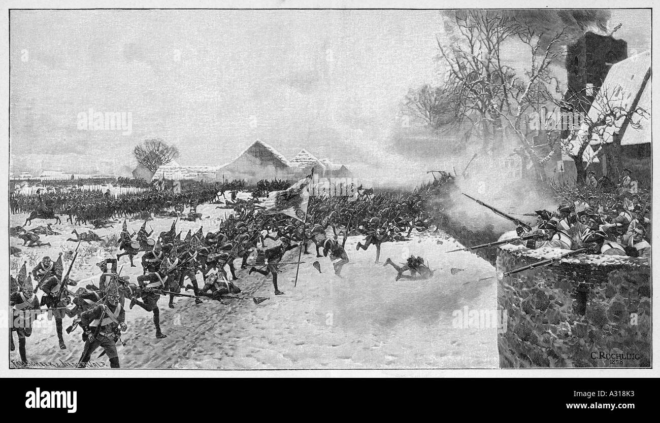 1757 Battle Of Leuthen Stock Photo - Alamy