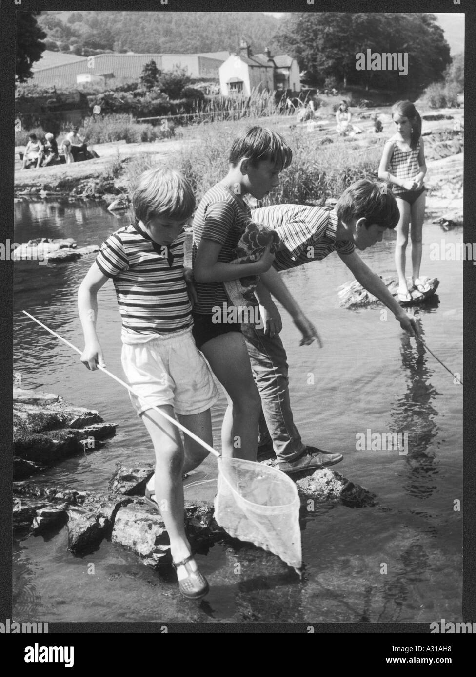 Stream group Black and White Stock Photos & Images - Alamy