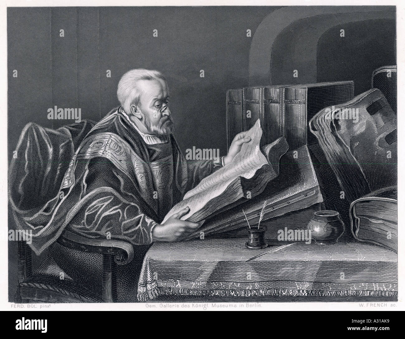 Scholar Reading Journal Stock Photo - Alamy