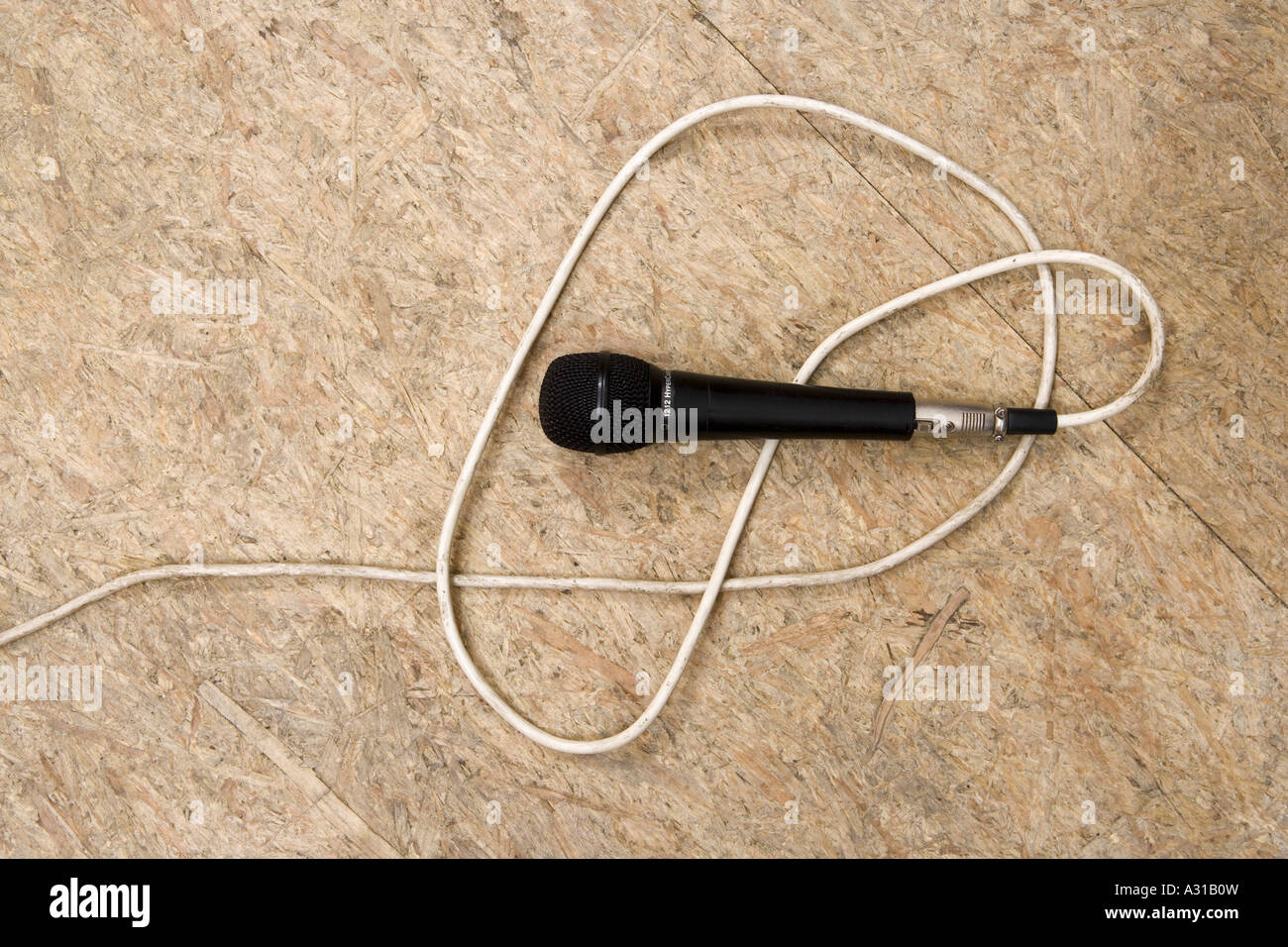 Microphone on lying floor Stock Photo - Alamy