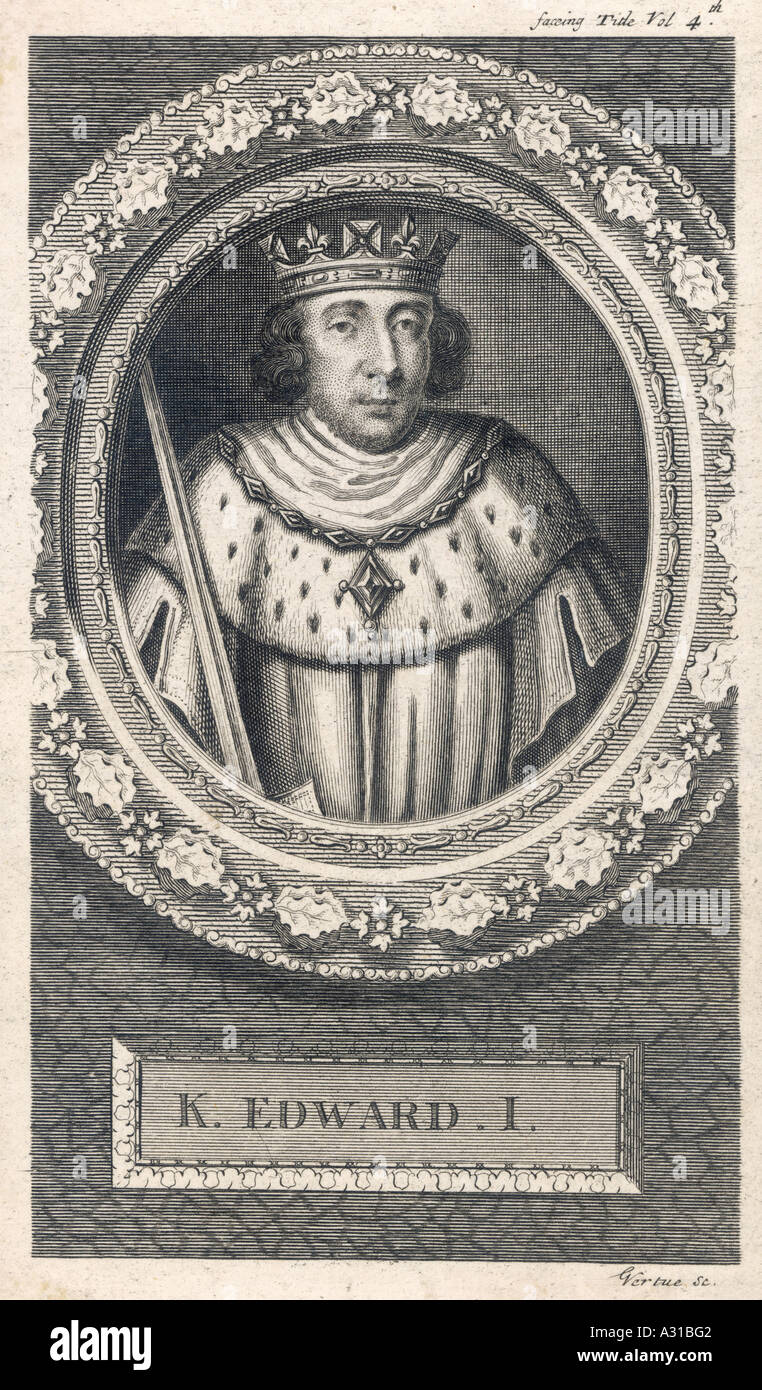 Edward I Vertue Stock Photo - Alamy