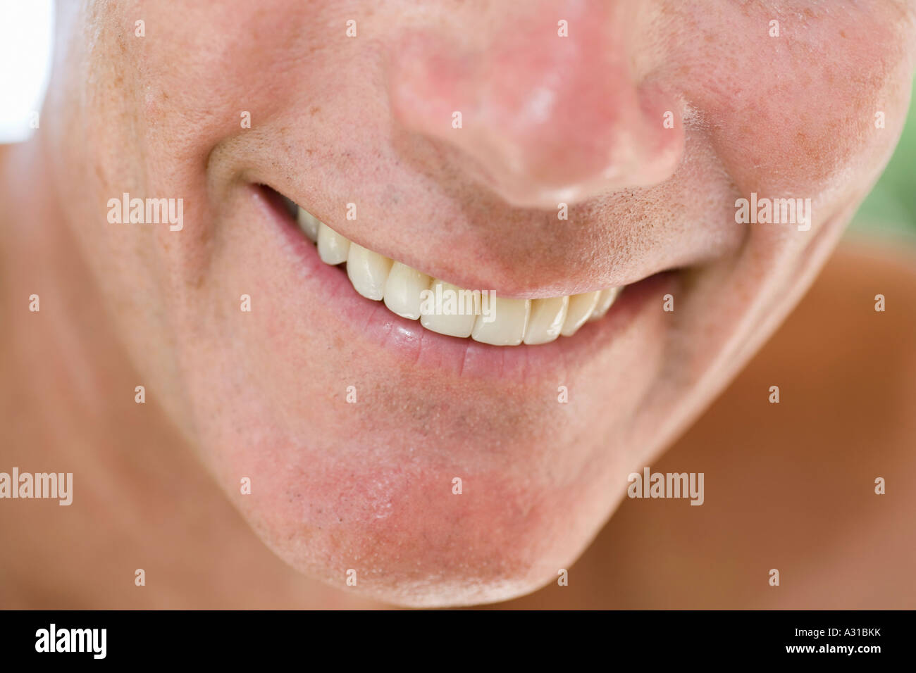 Close of man s mouth smiling Stock Photo - Alamy