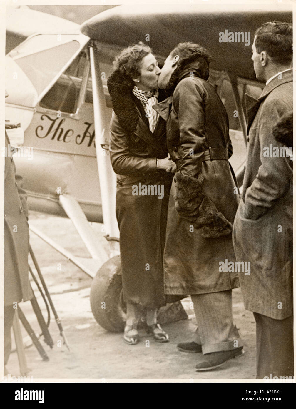 Amy Johnson Says Goodbye Stock Photo - Alamy