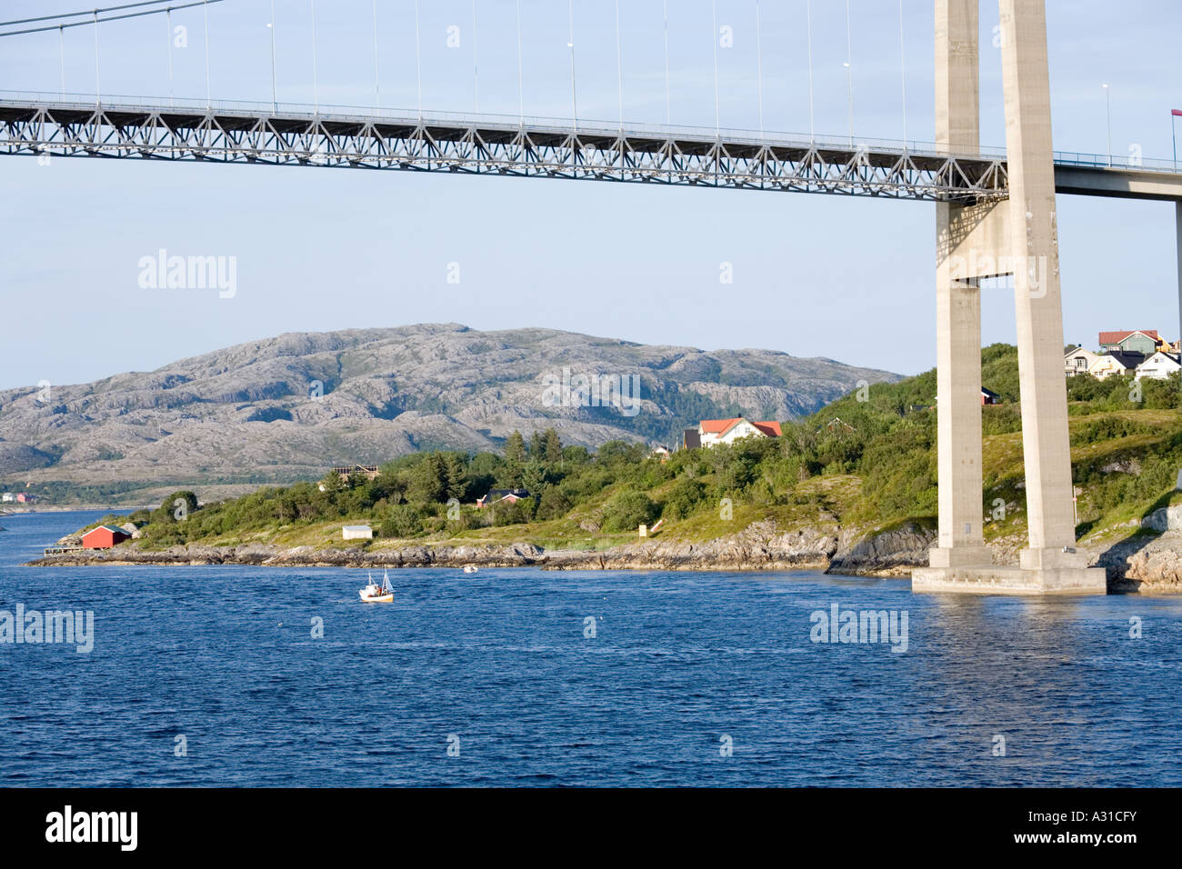 The bridge at Rorvik Norway which joins Vikna to the mainland Stock ...