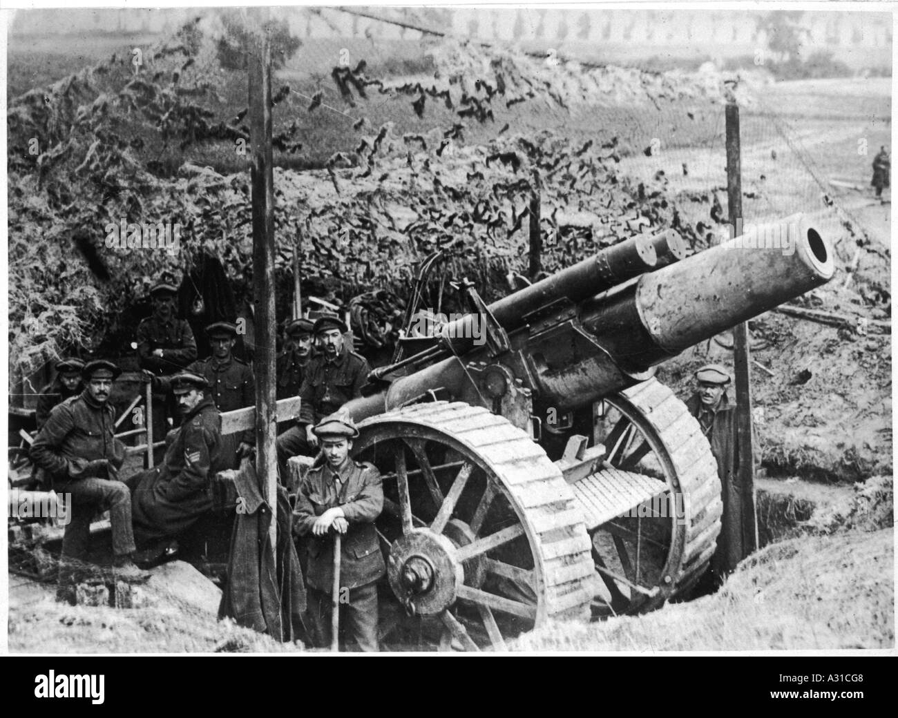 Ww1 Gun Emplacement 1918 Stock Photo - Alamy