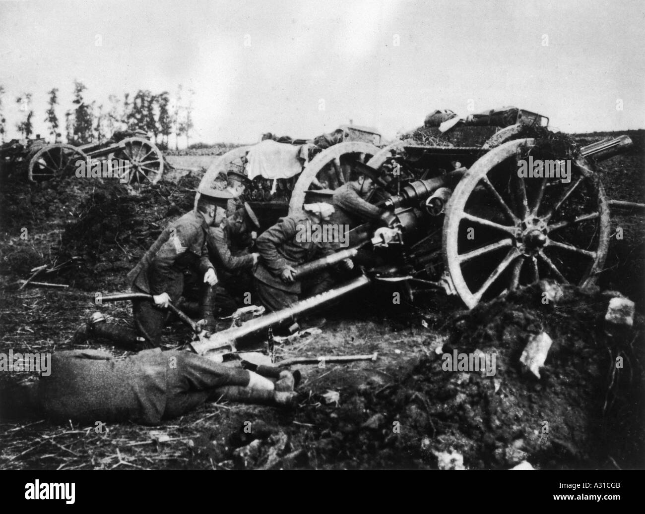British Field Artillery Stock Photo - Alamy