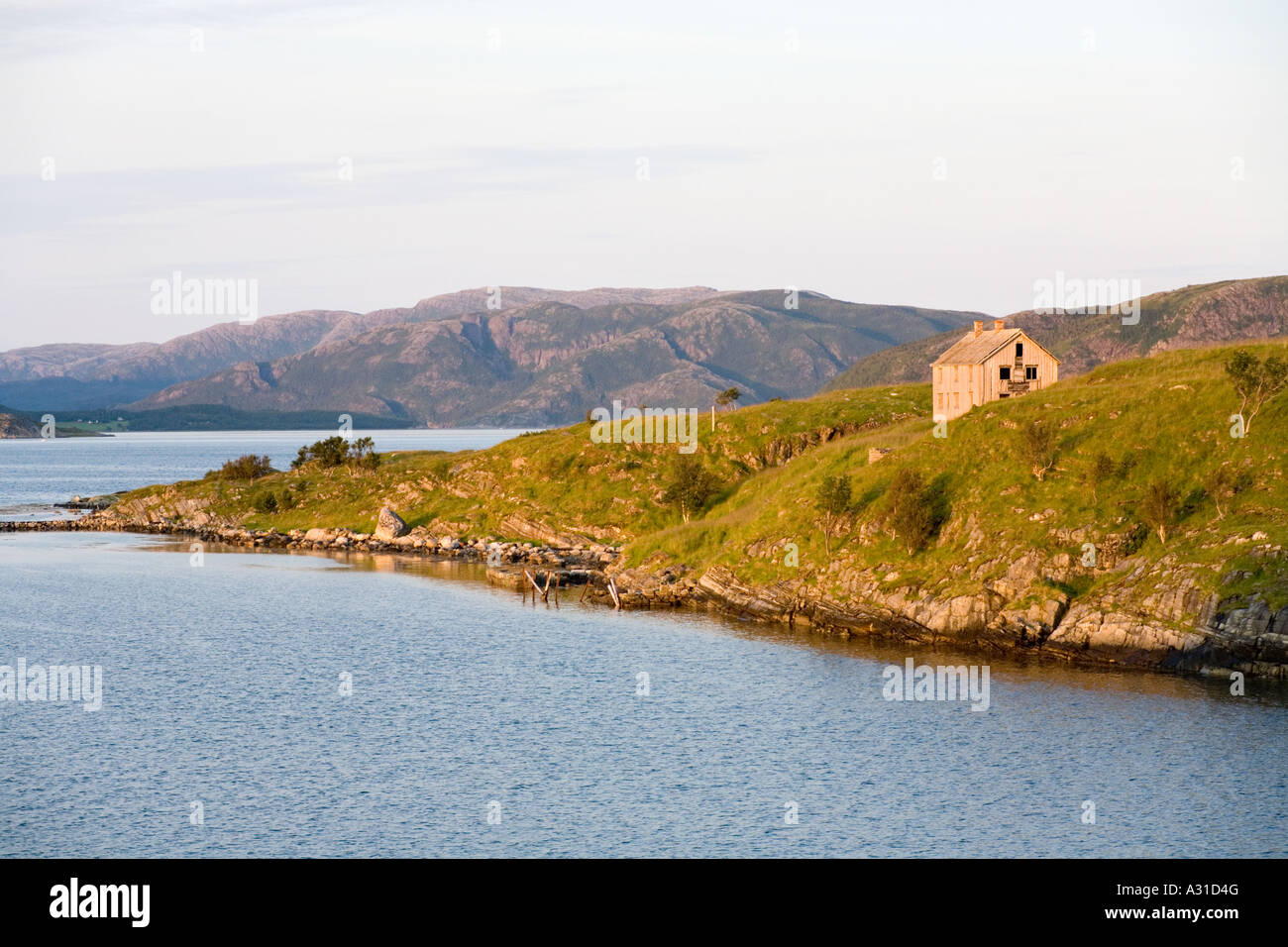 Evening sunlight northeast of Rorvik Norway Stock Photo - Alamy