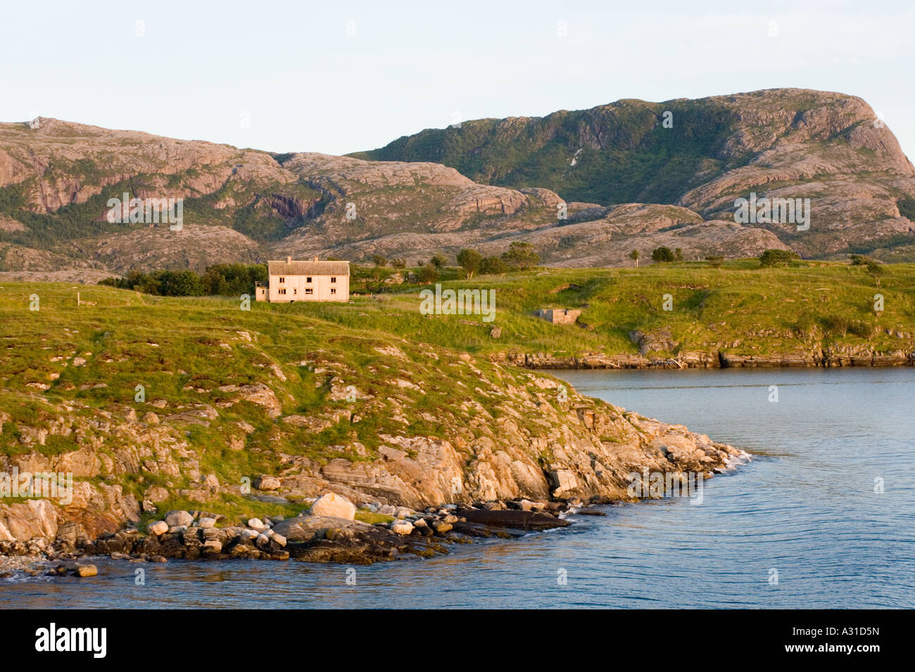 Evening sunlight northeast of Rorvik Norway Stock Photo - Alamy