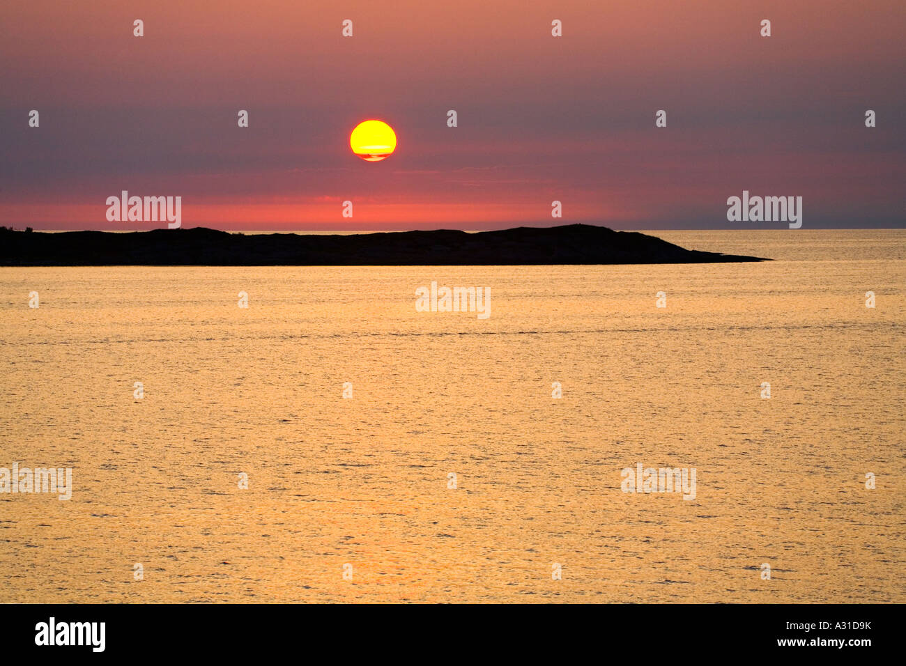 Sunset northeast of Rorvik Norway Stock Photo - Alamy