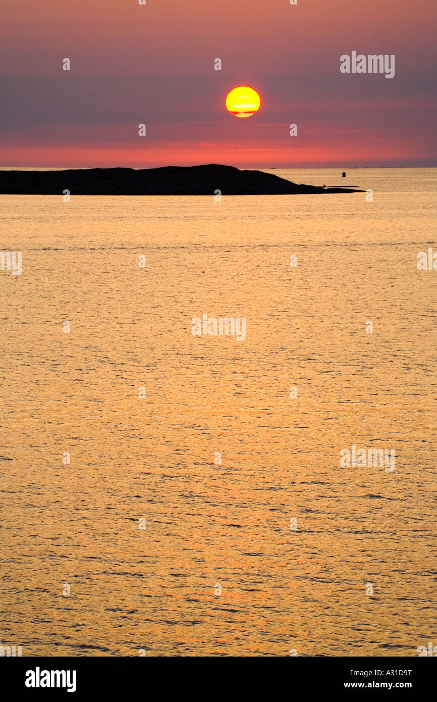 Sunset northeast of Rorvik Norway Stock Photo - Alamy