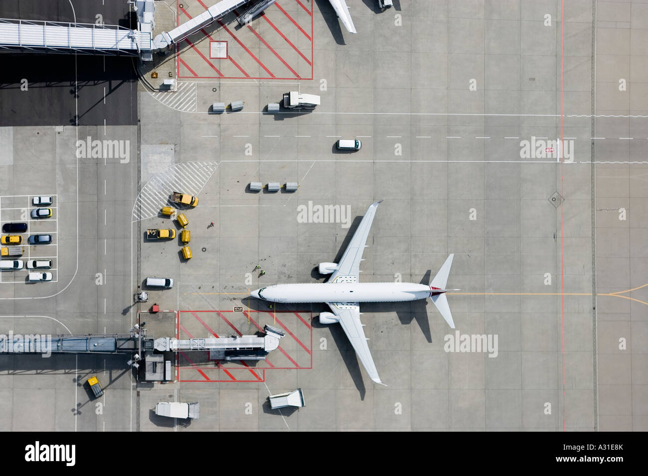 Aerial view of airplane Stock Photo - Alamy