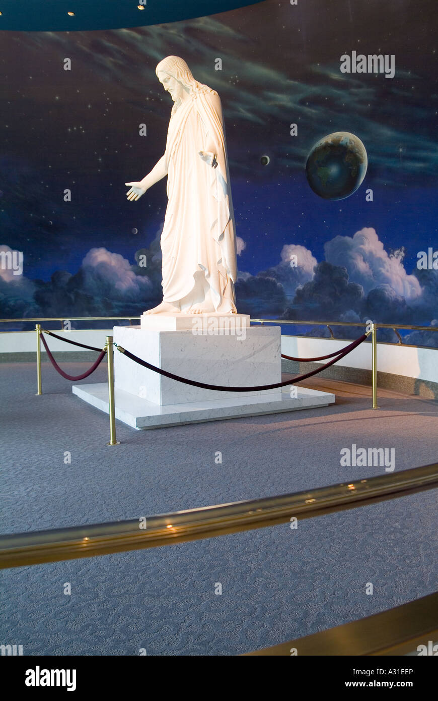 Jesus Christ sculpture at Salt Lake Assembly Hall. Capitol Hill. Salt ...