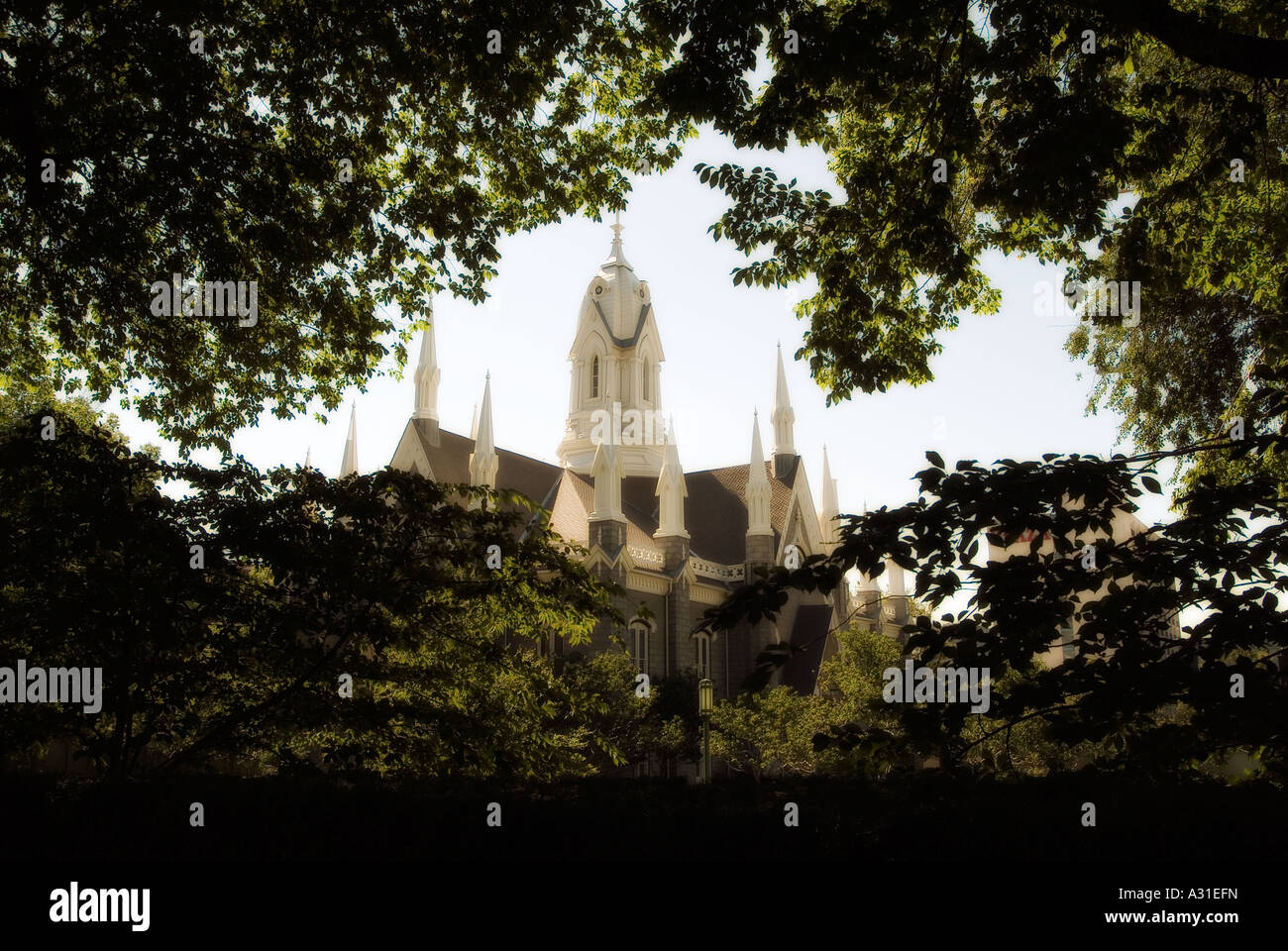 Salt Lake Assembly Hall. LDS or Mormon Temple Square complex. Capitol ...