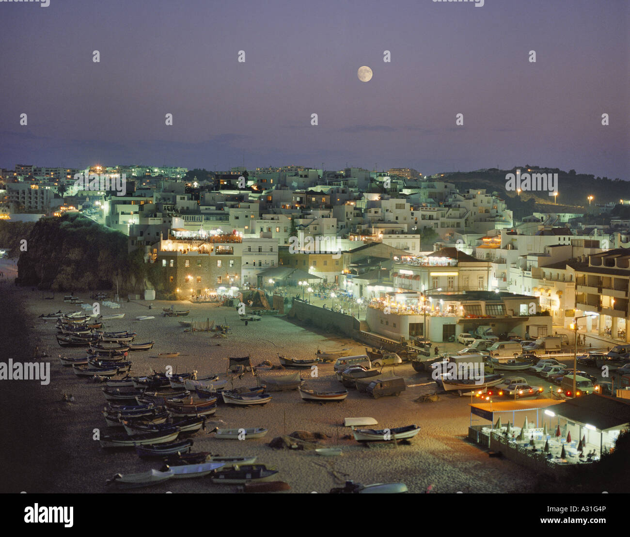 Portugal, the Algarve, Albufeira town at night Stock Photo - Alamy