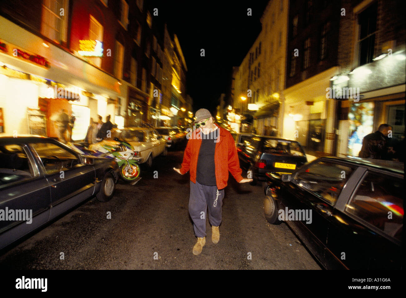 soho street scene london Stock Photo - Alamy
