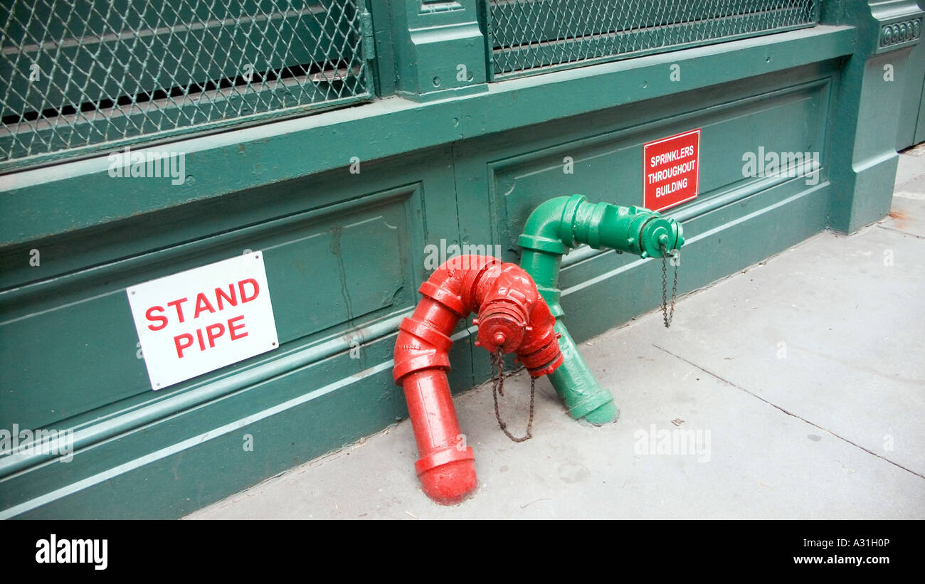 fire control stand pipes on New York City sidewalk Stock Photo - Alamy