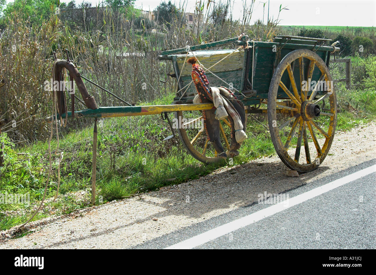 Donkey cart, Algarve Stock Photo - Alamy
