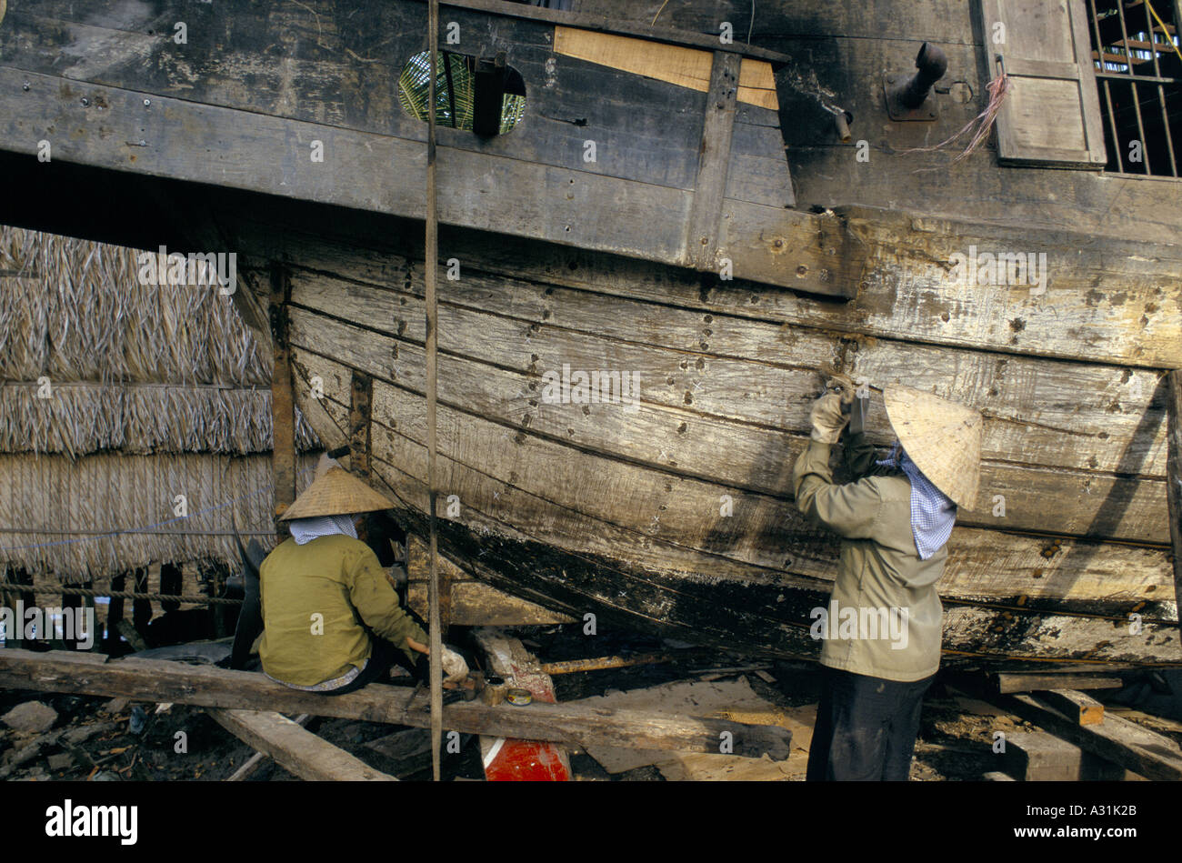 mekong delta vietnam building boats in the ho chi minh shipyard 1996 ...