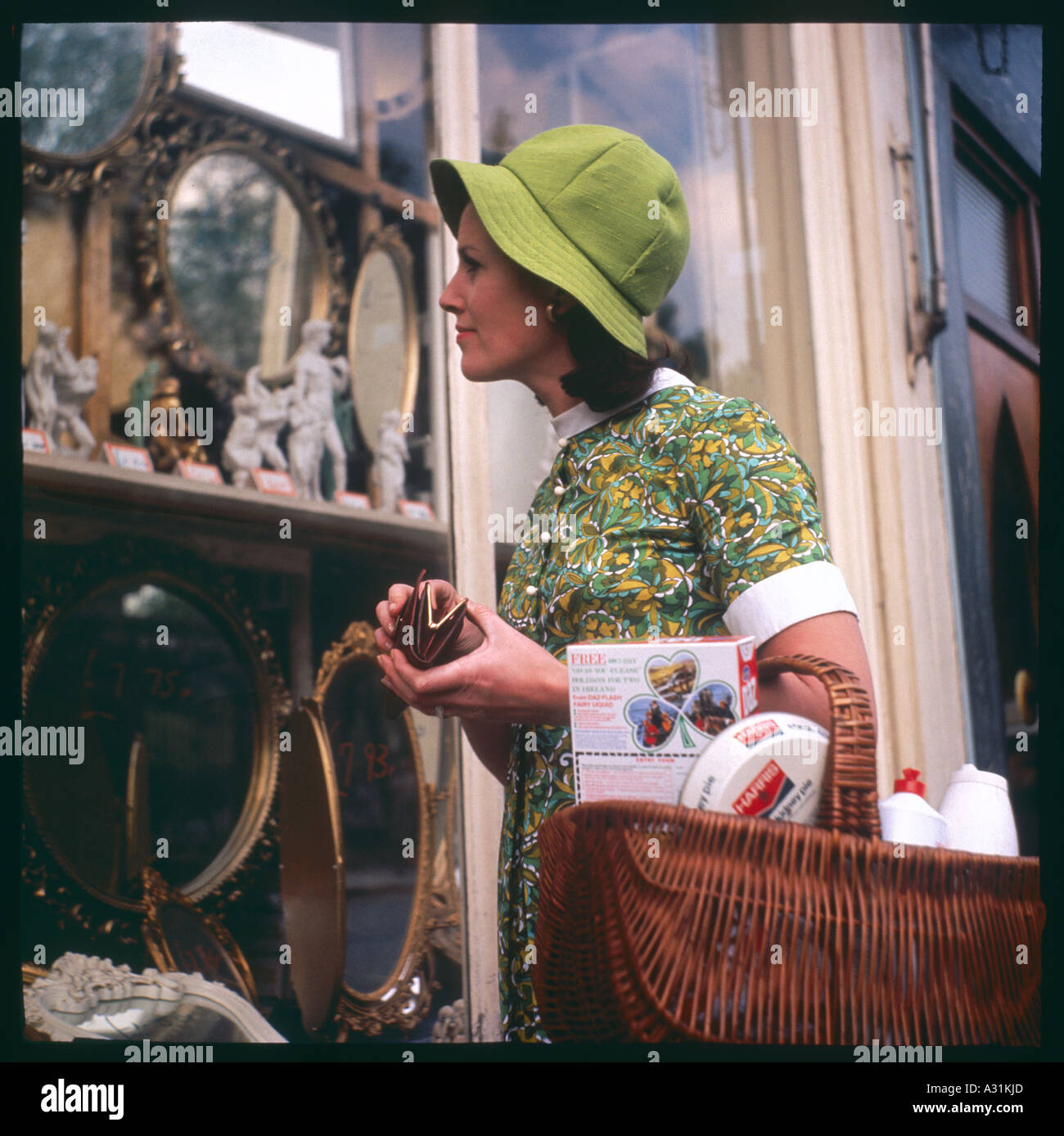 Lady Shopper 1970 Stock Photo - Alamy
