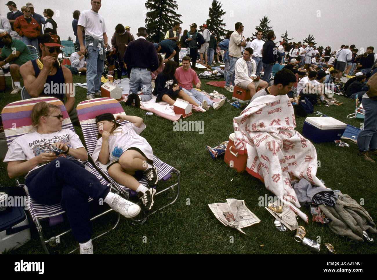 indianapolis usa spectators at the indy 500 race Stock Photo - Alamy