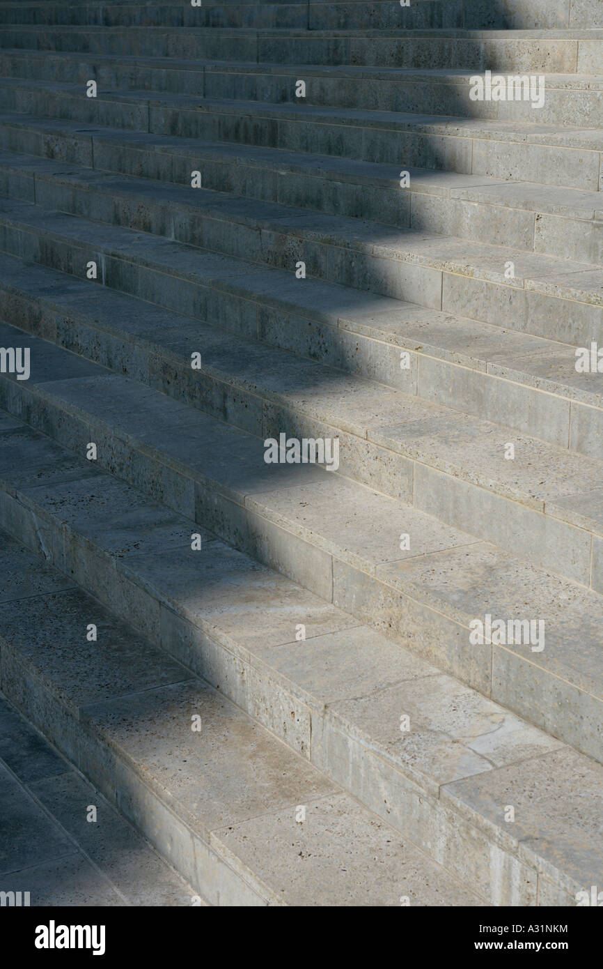 Sunlight and shadow on concrete steps Stock Photo - Alamy