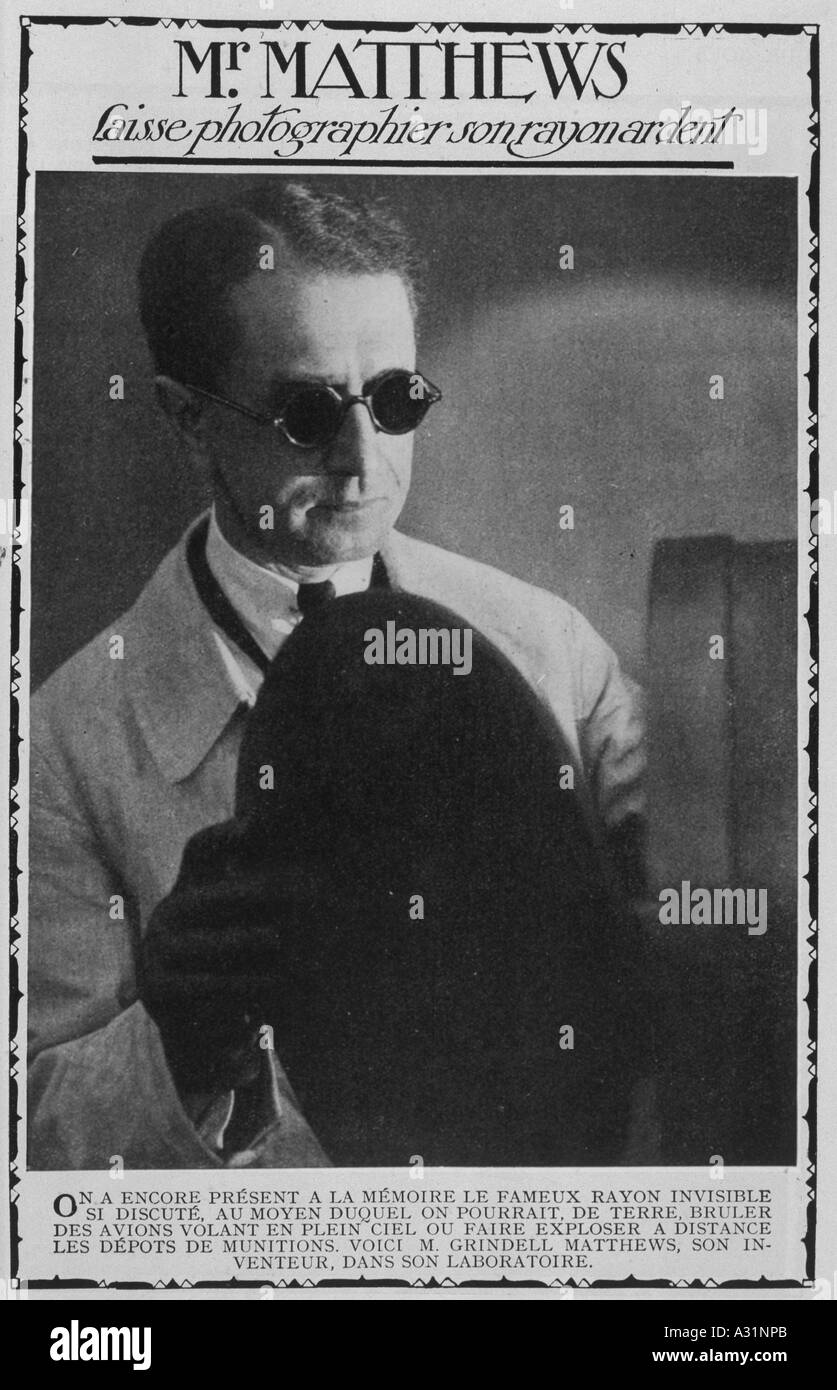 Mr M Death Ray Inventor Stock Photo - Alamy