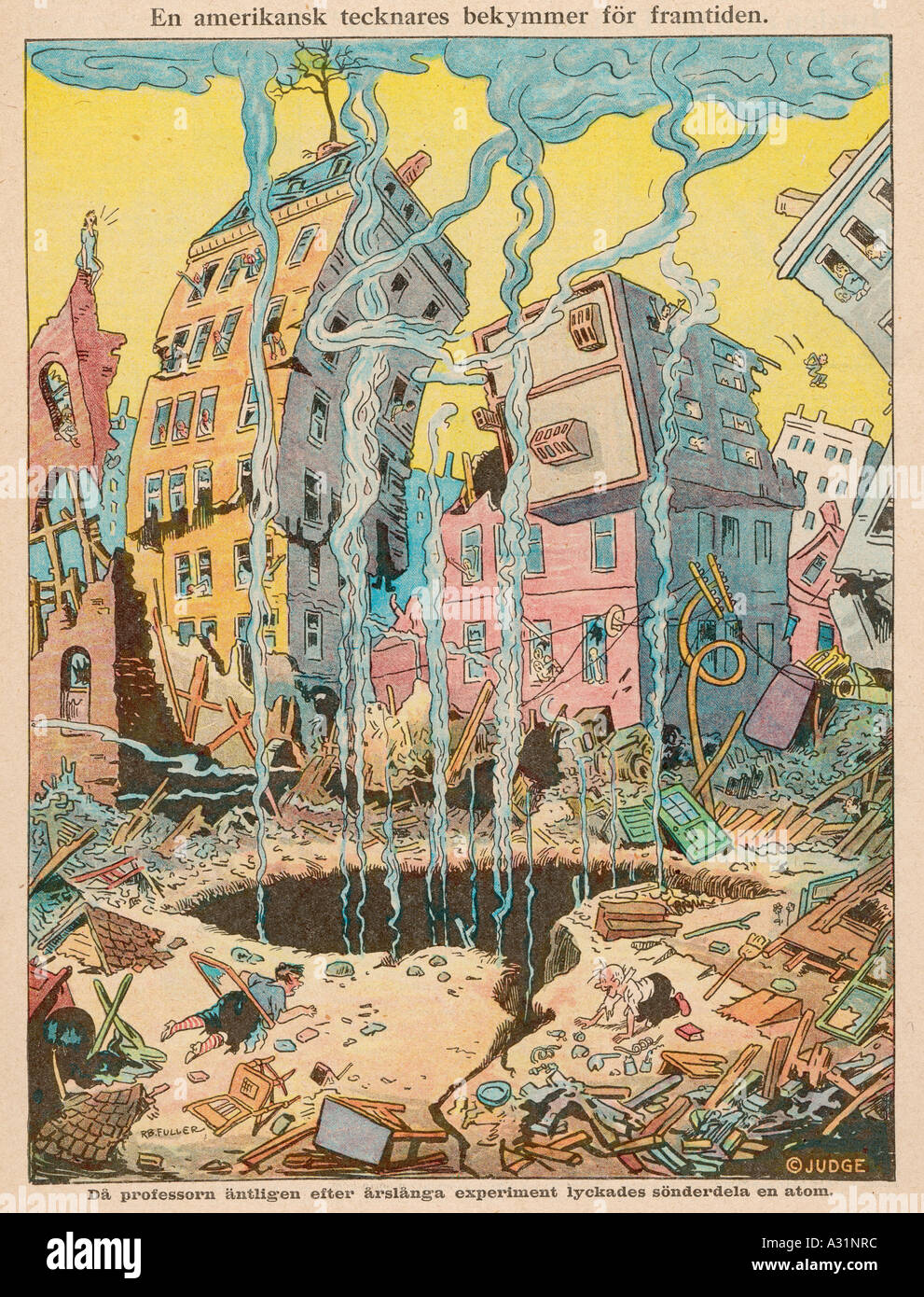 Atom Split Professor Stock Photo - Alamy