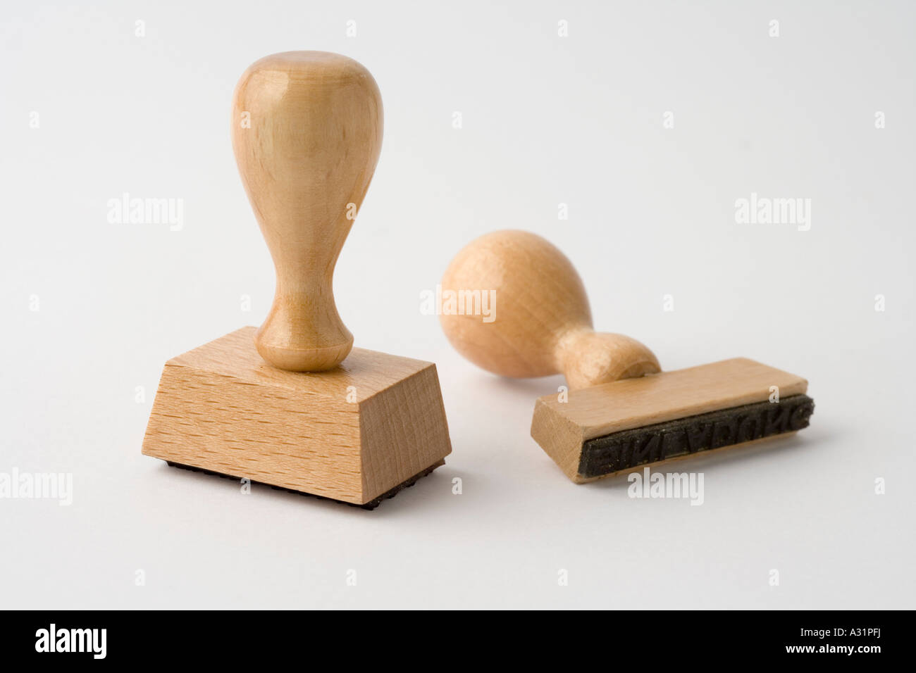 Two rubber stamps Stock Photo - Alamy