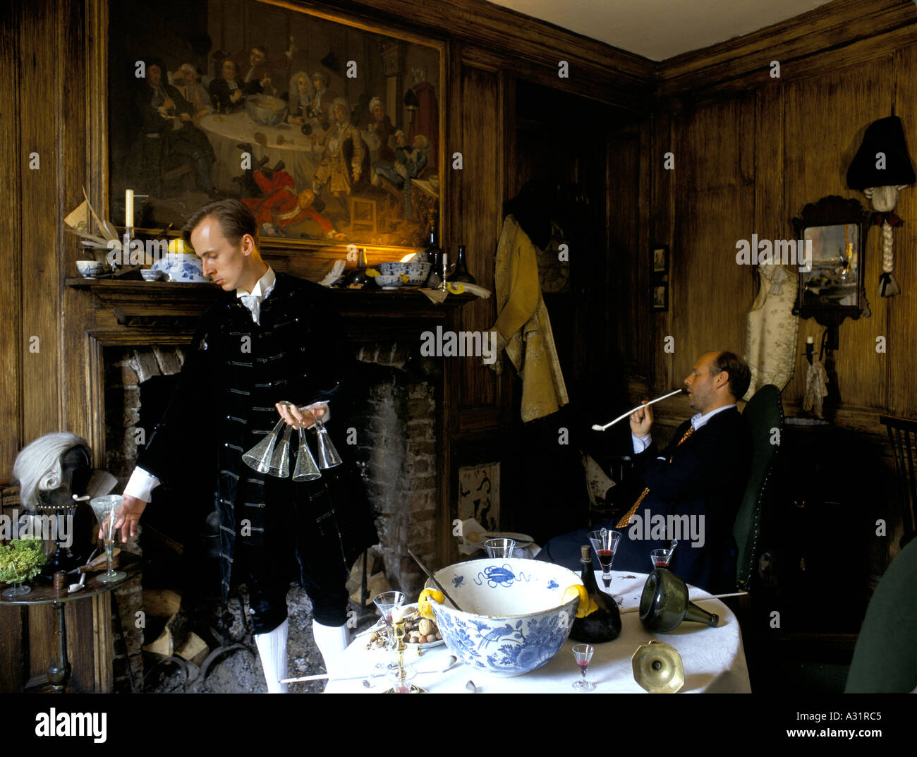 Occupation man decor bottle footman punch bowl hi-res stock photography ...