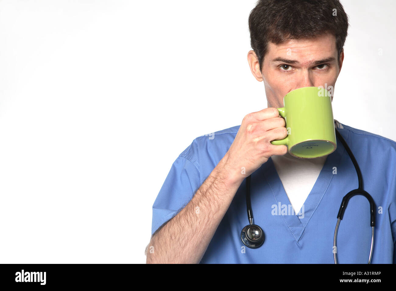 Surgeon drinking tea or coffee Stock Photo - Alamy
