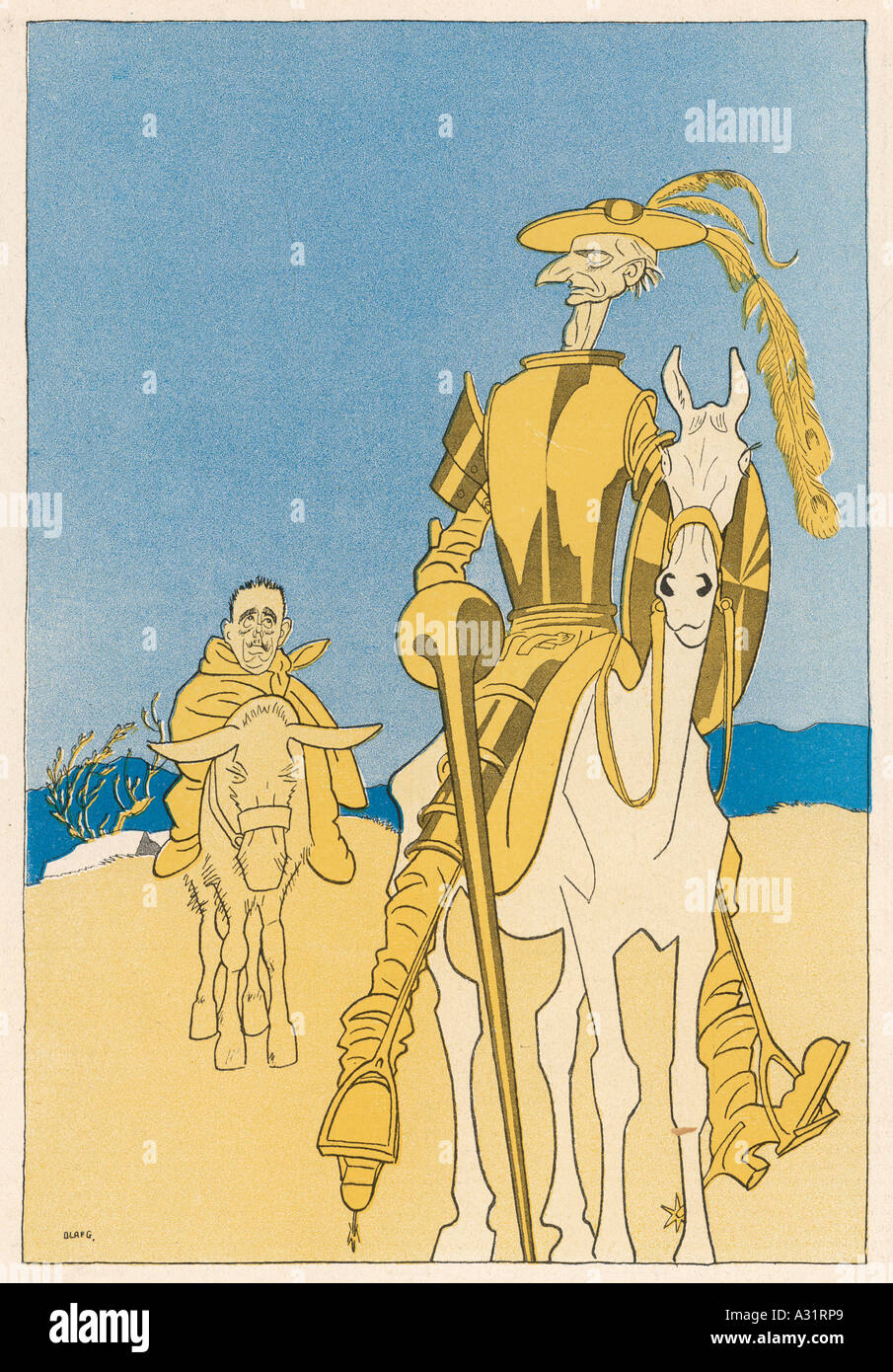 Ww1 Cartoon Don Quixote Stock Photo - Alamy