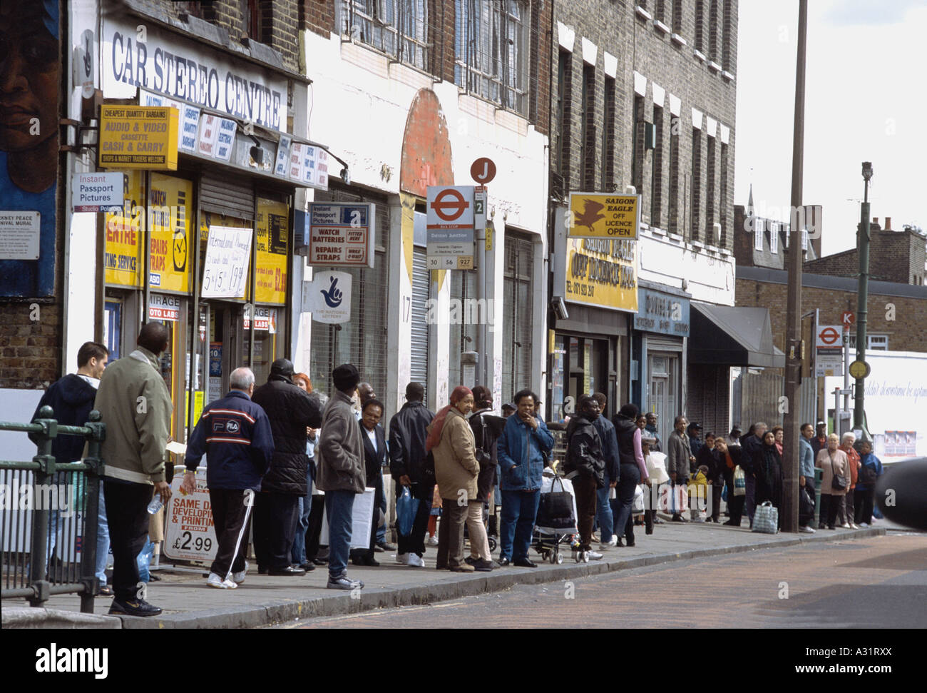 Street scene in deprived area of London Stock Photo - Alamy