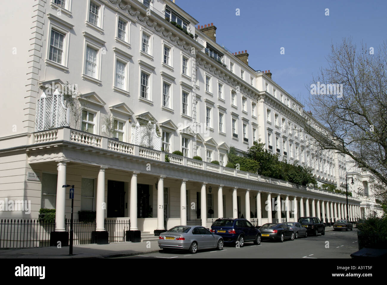 eaton square belgravia london uk 2005 Stock Photo - Alamy