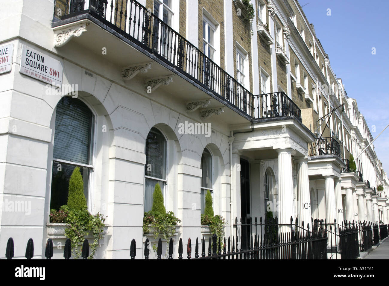 eaton square belgravia district london uk 2005 Stock Photo - Alamy