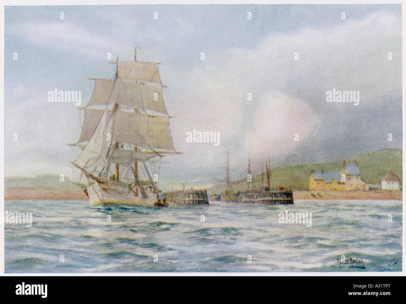 Two masted sailing ship hi-res stock photography and images - Alamy