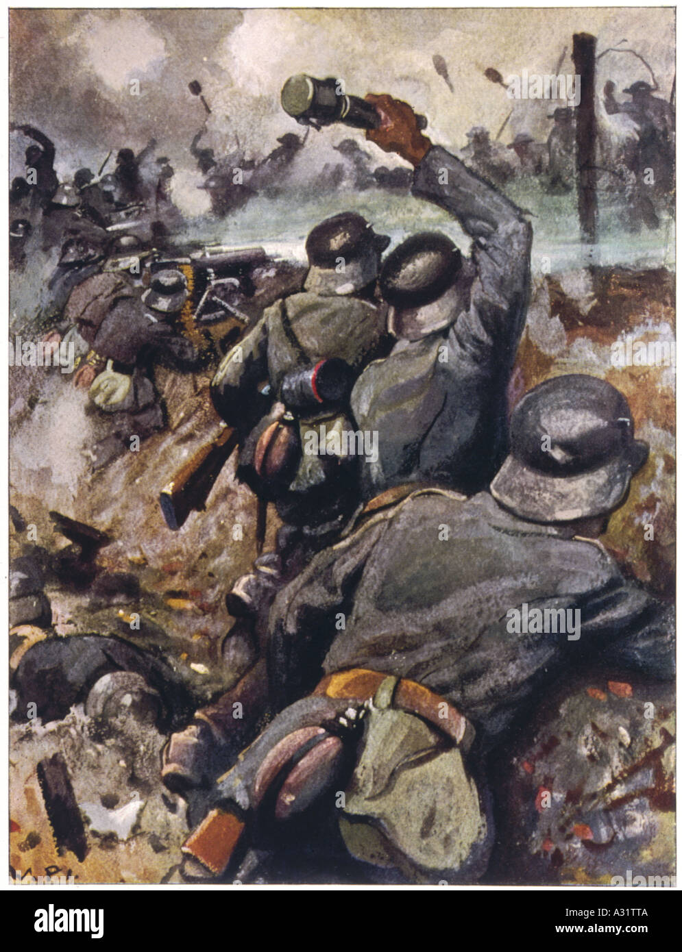 German Infantry Attack Western Front Stock Photos & German Infantry ...